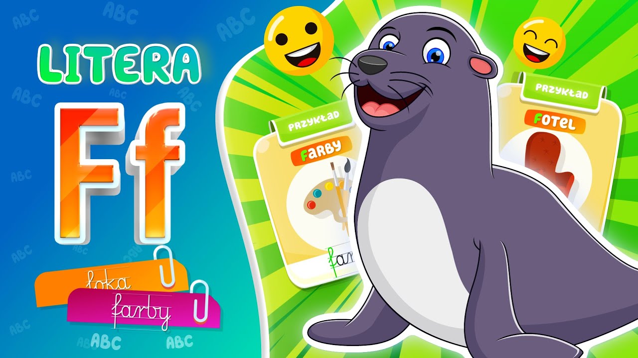 Litera F - Nauka alfabetu dla dzieci - bajka edukacyjna po polsku ...