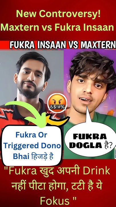 Fukra Insaan vs Maxtern | Maxtern Roast Triggered Insaan & Fukra insaan | Triggered Insaan ...