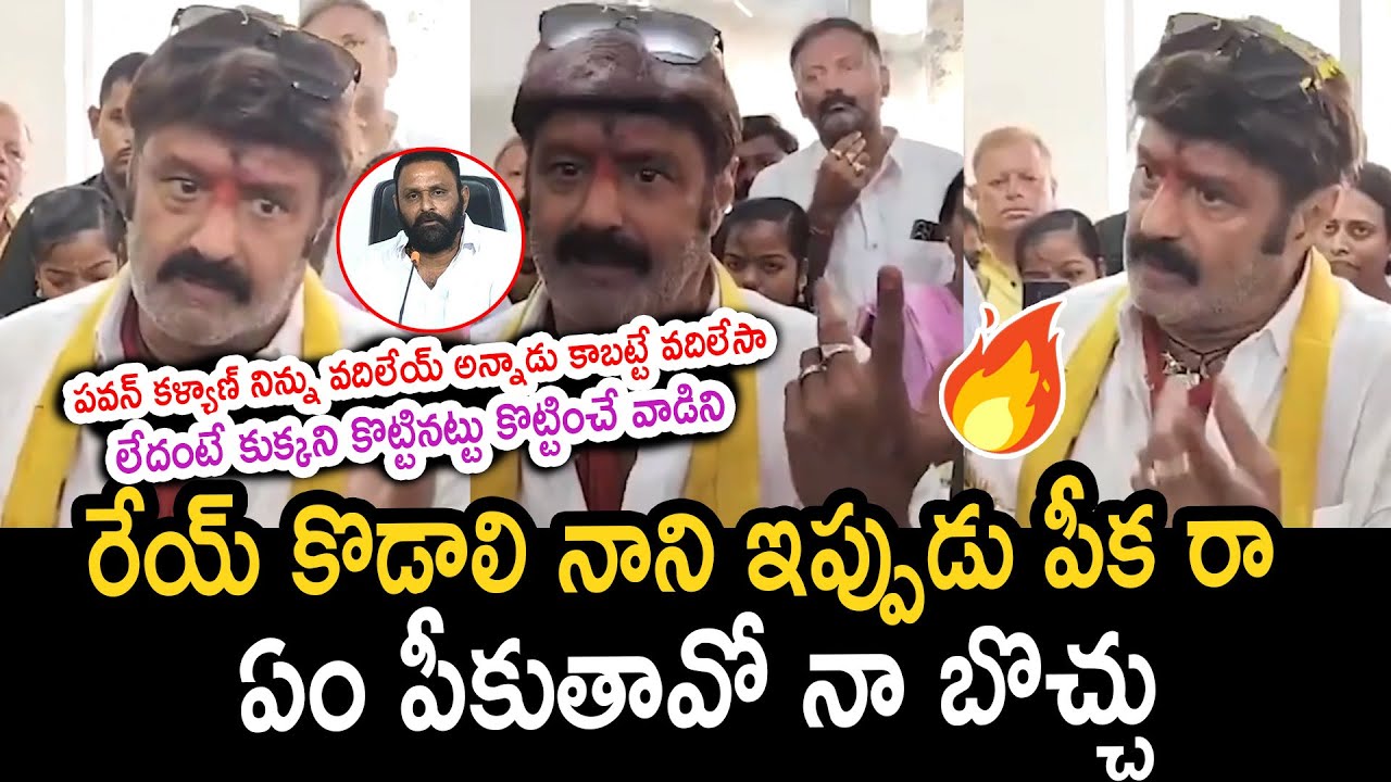 Nandamuri Balakrishna Slipper Shot Counter to Kodali Nani | Balakrishna ...