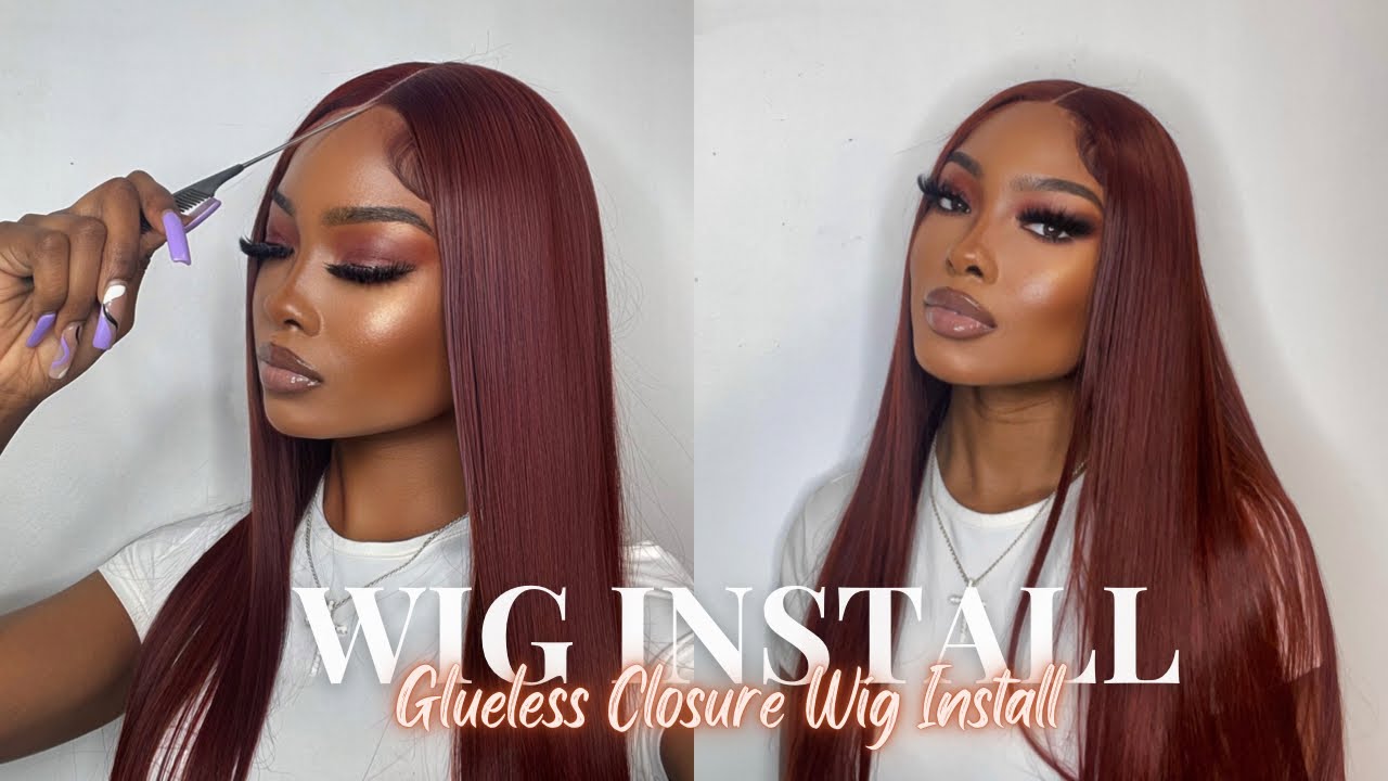 WIG INSTALL: Game Changer!!!Completely Glueless PreCut Closure Wig ...