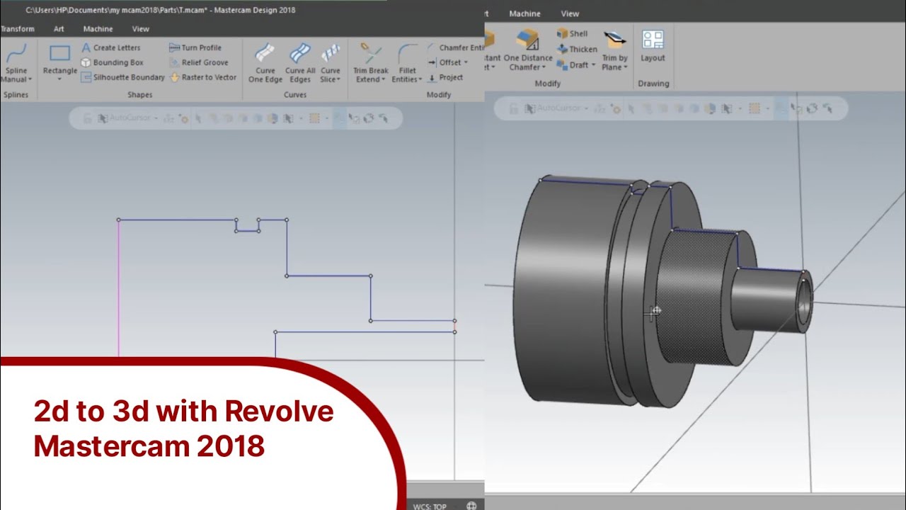 Making a Workpiece 1 - Mastercam 2018 - YouTube