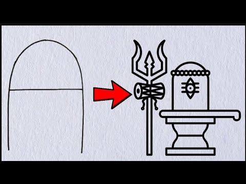 Very easy Shivling drawing for beginners| Shivling drawing easy | shiv ...