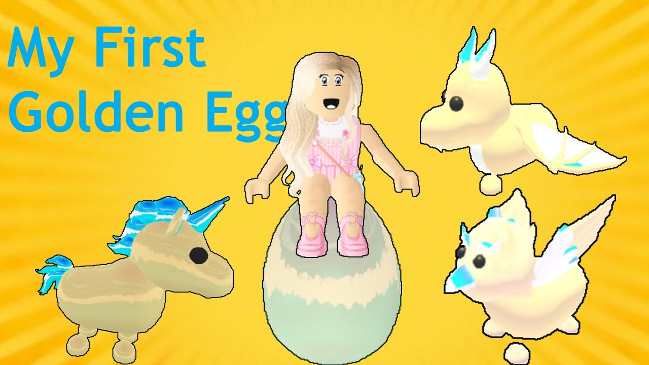 Hatching My First Golden Egg And Getting My Dream Pet In Adopt Me - YouTube