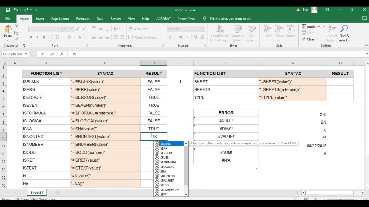 IN..FUNCTION IN EXCEL #02 - YouTube