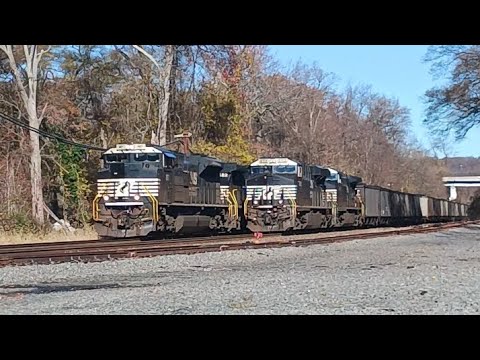 NS 66T Passing 596 Near Ostego Street SD70ACe Leader With Loud - High Pitch Horn - YouTube