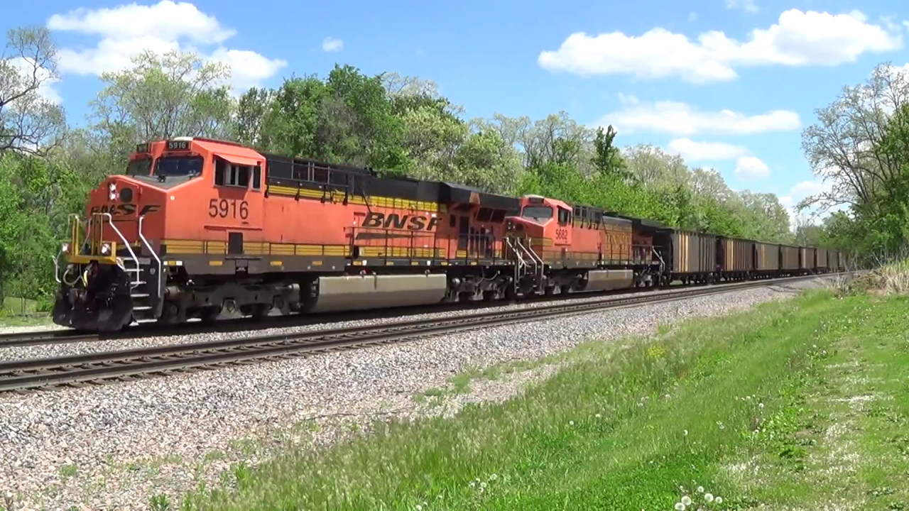 BNSF AC4400 on Slow UCEX Coal Train - YouTube