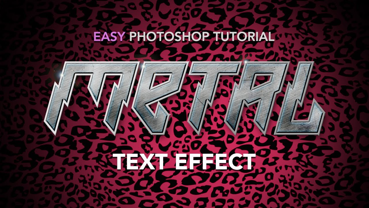 Easy Photoshop Tutorial: Metal Text Effect - YouTube