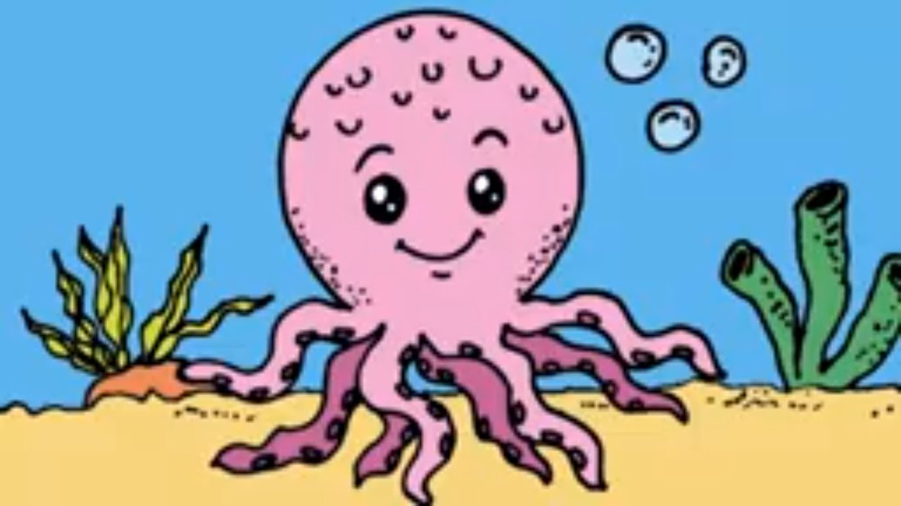 HOW TO DRAW CUTE OCTOPUS - YouTube