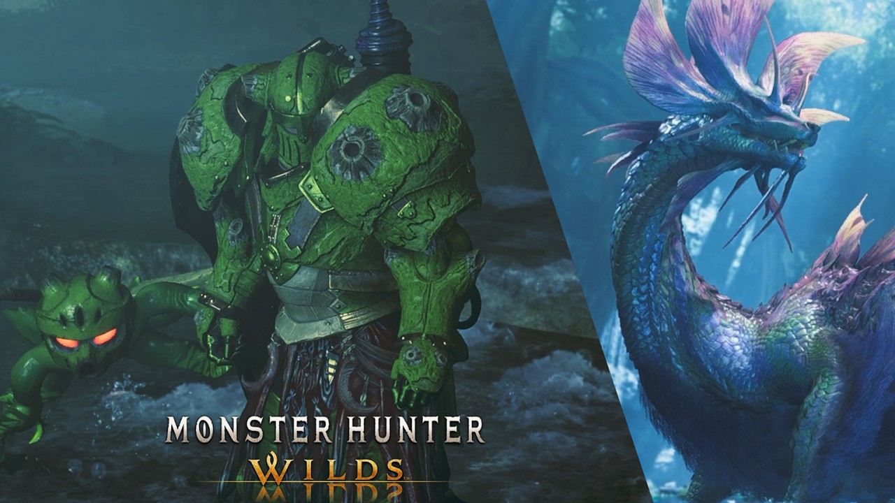 40K Plague Marine Fights Off a Mizutsune │ Monster Hunter x 40K - YouTube