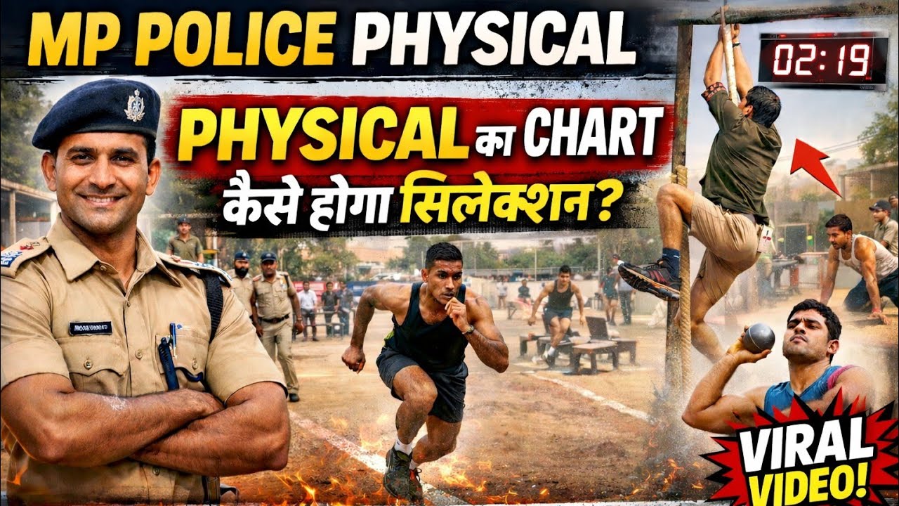 MP Police Physical Test Complete Chart 🚨 | 800 Meter, Long Jump, Shot ...