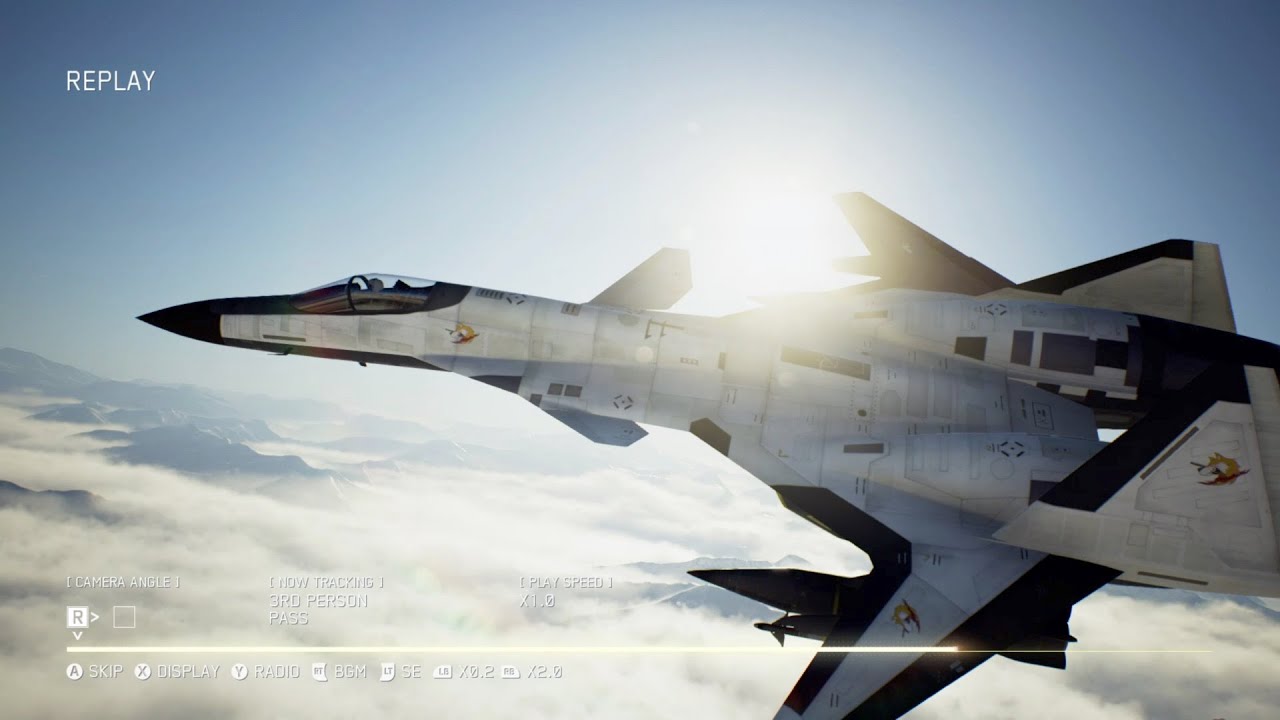 ACE COMBAT™ 7 walkthrough, MISSION 9: Faceless Soldier, flying ADFX-01 ...