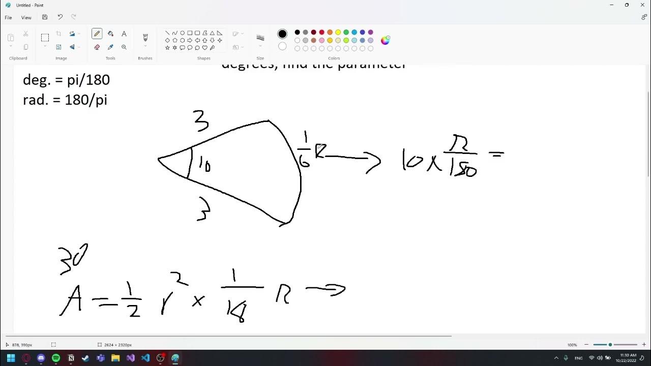 Math - working with sectors / sine and cosine rule / unit circle | 2022 - YouTube