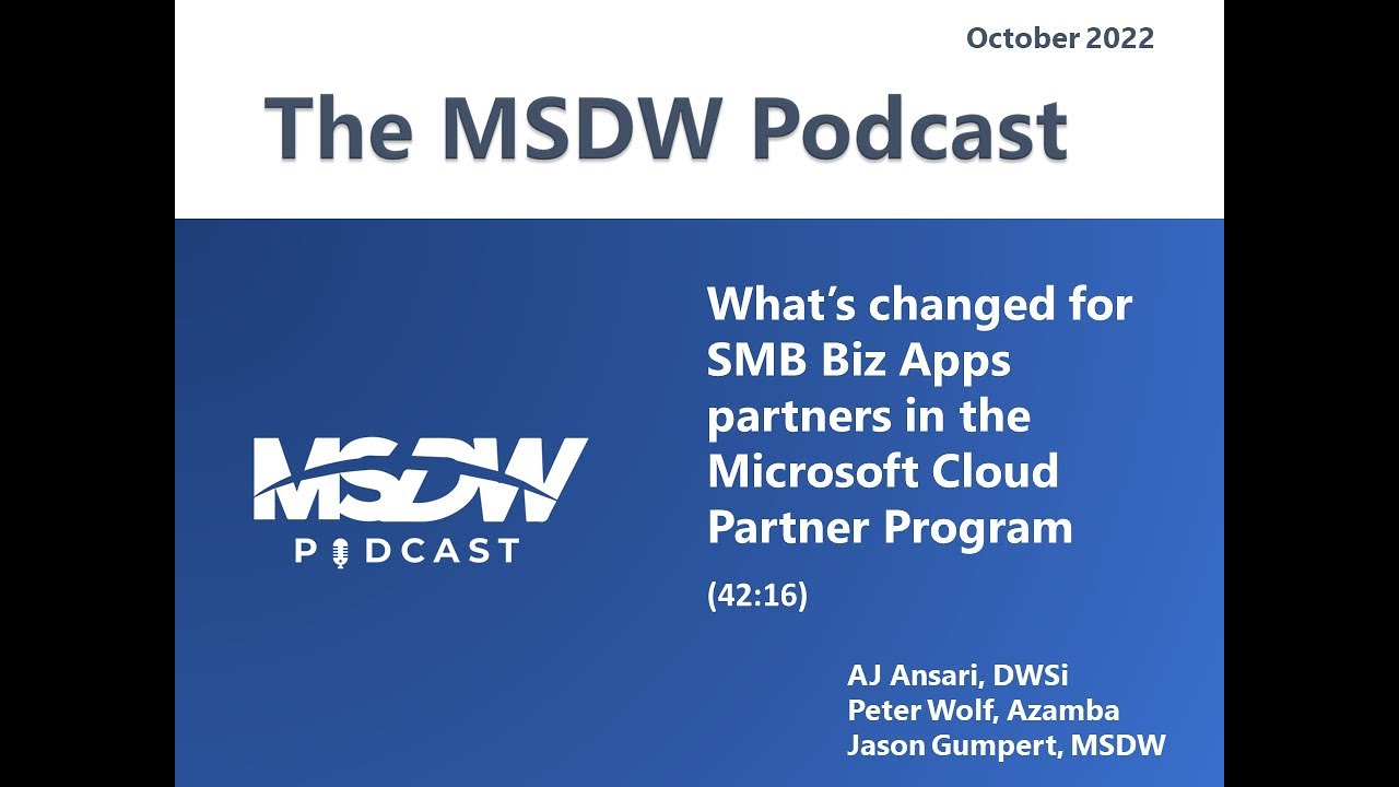 What's changed for SMB Dynamics partners in the Microsoft Cloud Partner ...