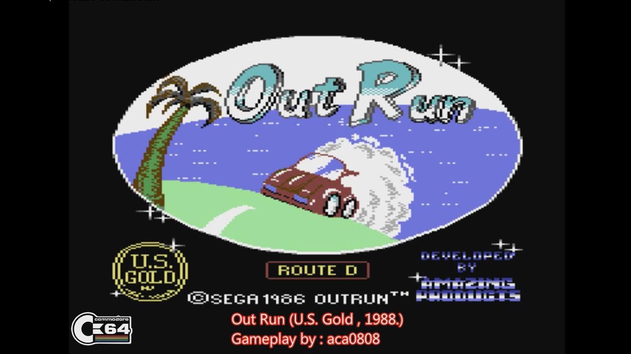 COMMODORE 64 (C64) # OUT RUN (U.S.GOLD , 1988.) # 1.109.280 PTS ...