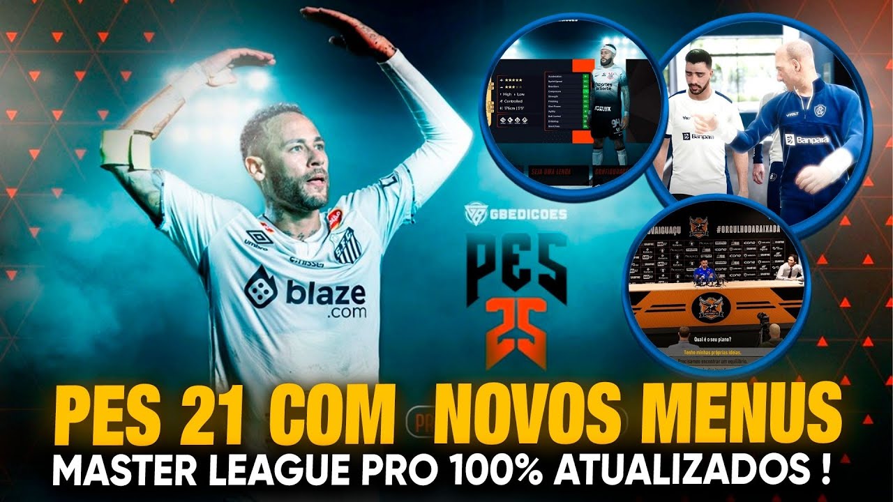 PES 21 COM NOVOS MENUS E MASTER LEAGUE PRO 100% ATUALIZADO COMO ...