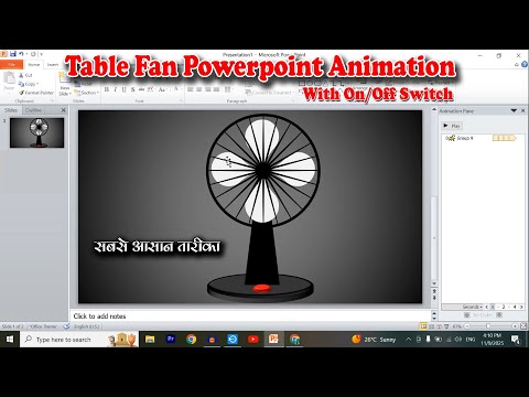 Table Fan Powerpoint animation video | Fan Powerpoint presentation hindi | Fan Animation Powerpoint