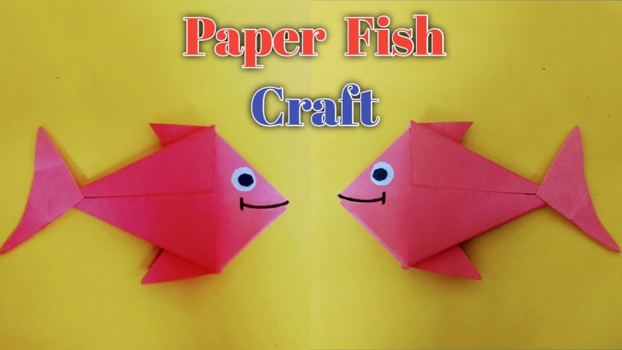 Paper Fish Craft/Fish Folding/How To Make Easy Origami Fish - YouTube