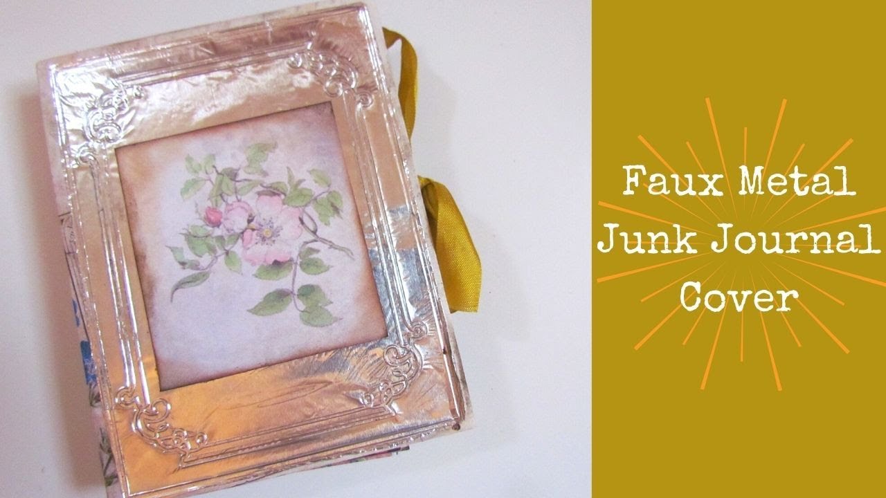 How to Make a Faux Metal Cover Mini Journal - YouTube