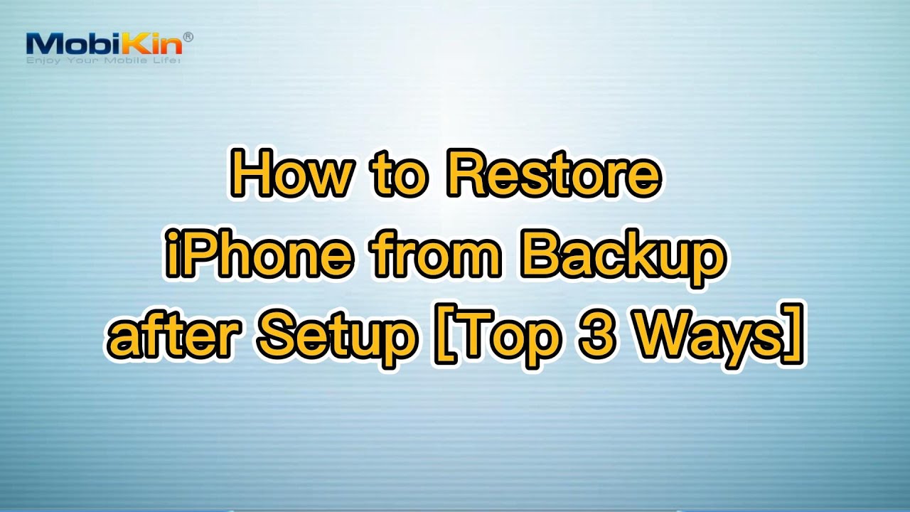 How to Restore iPhone from Backup after Setup [Top 3 Ways] - YouTube