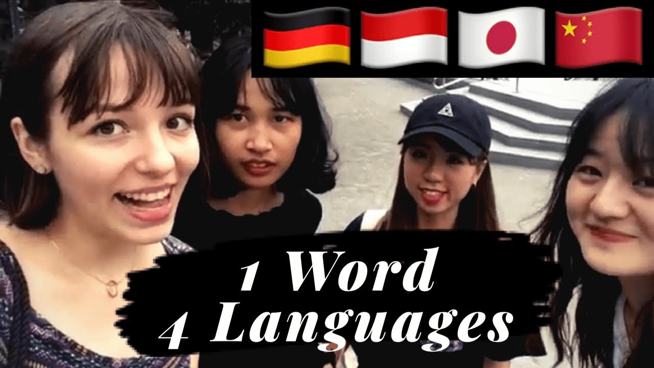 Comparing 4 Languages (Japanese, Chinese, Indonesian, German) - YouTube