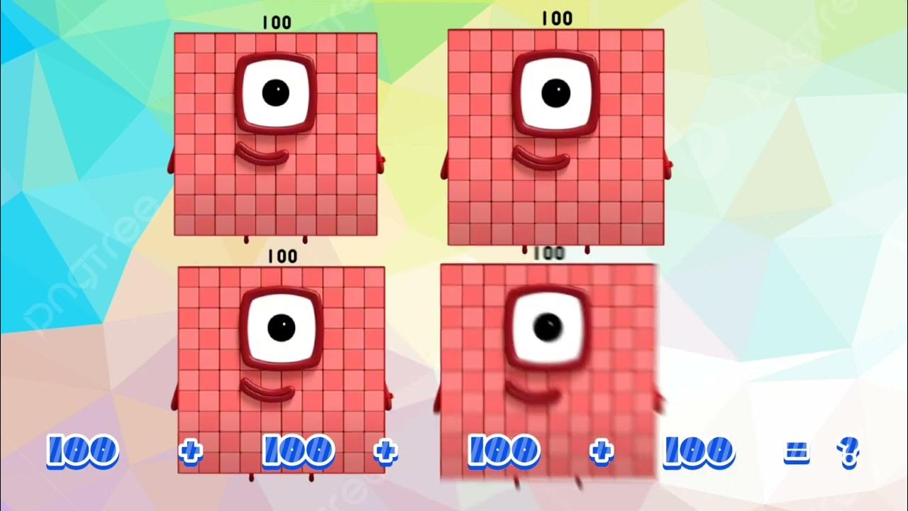 ADDING GIANT NUMBERBLOCKS BY 100 | ADDITION | LEARN TO COUNT | learning city - YouTube