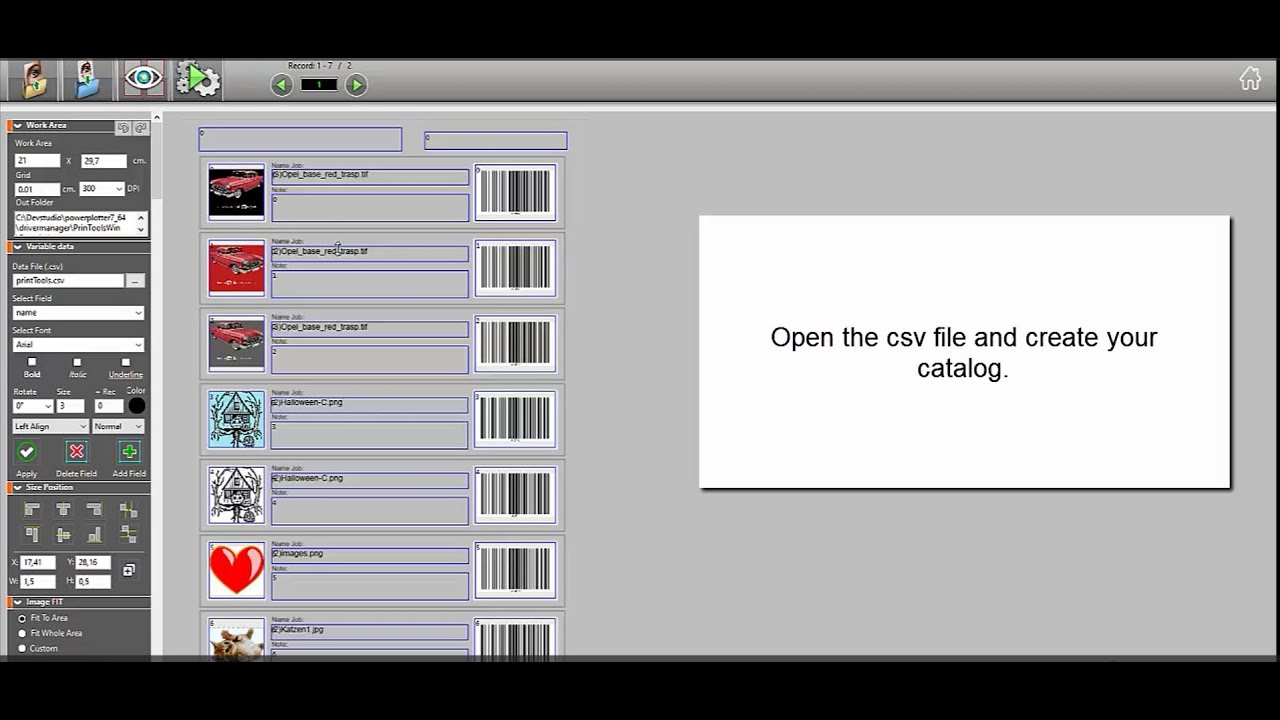 Procedure for creating Barcode Flows printing on Devstudio RIP - YouTube