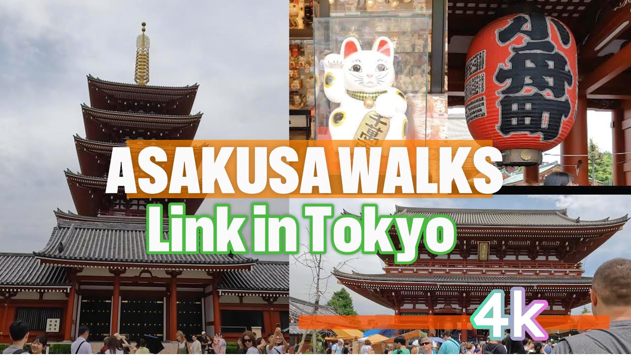 The most distinctive japanese temple，Asakusa Temple Full Scenic Walk ...
