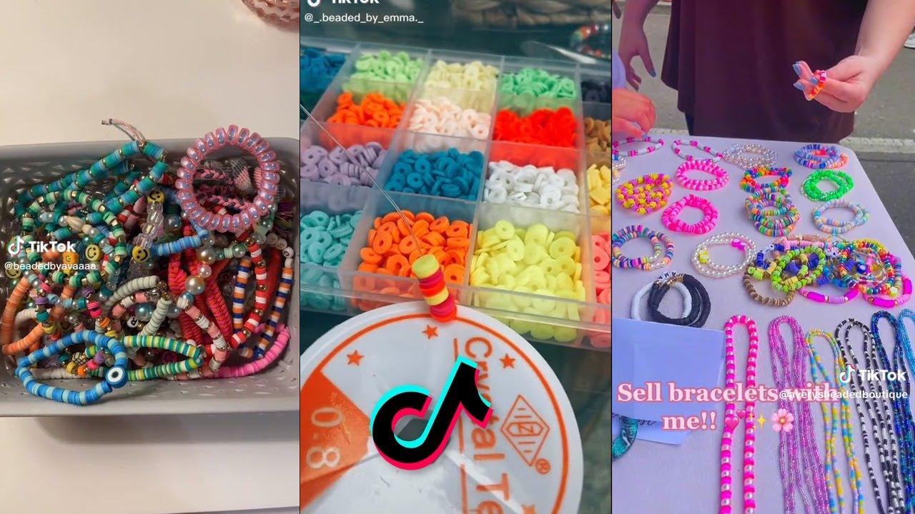 📿 Clay Bead Bracelet Making 💰 Small Business TikTok Compilation #9 ...