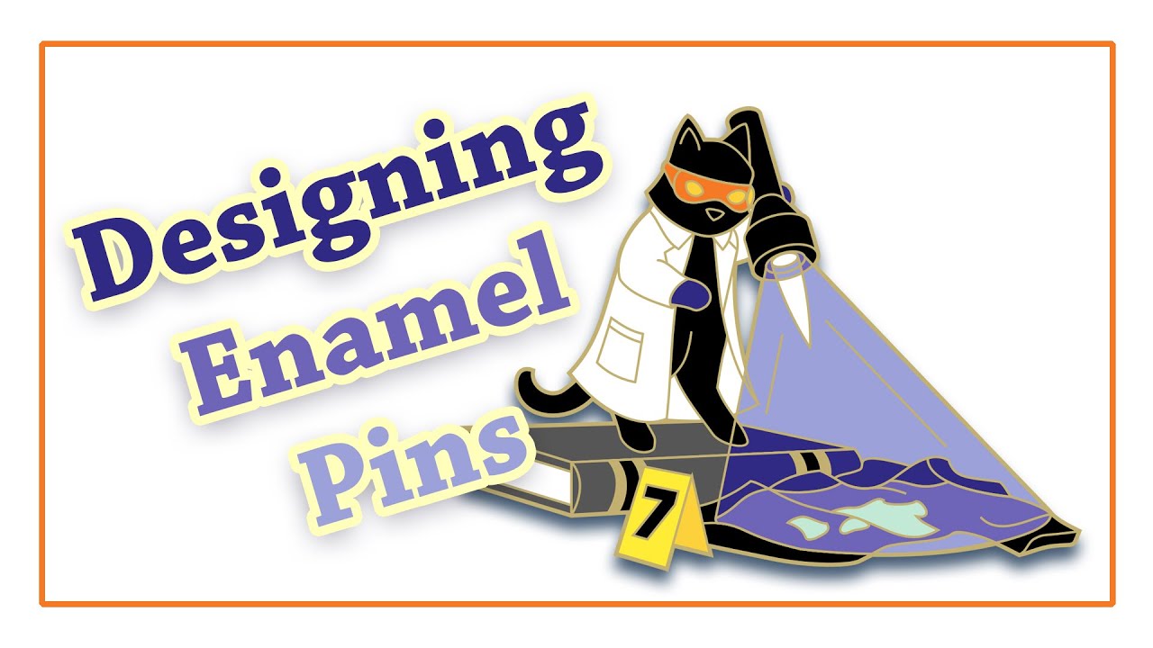 Designing Enamel Pins - Forensic Science Cat - YouTube