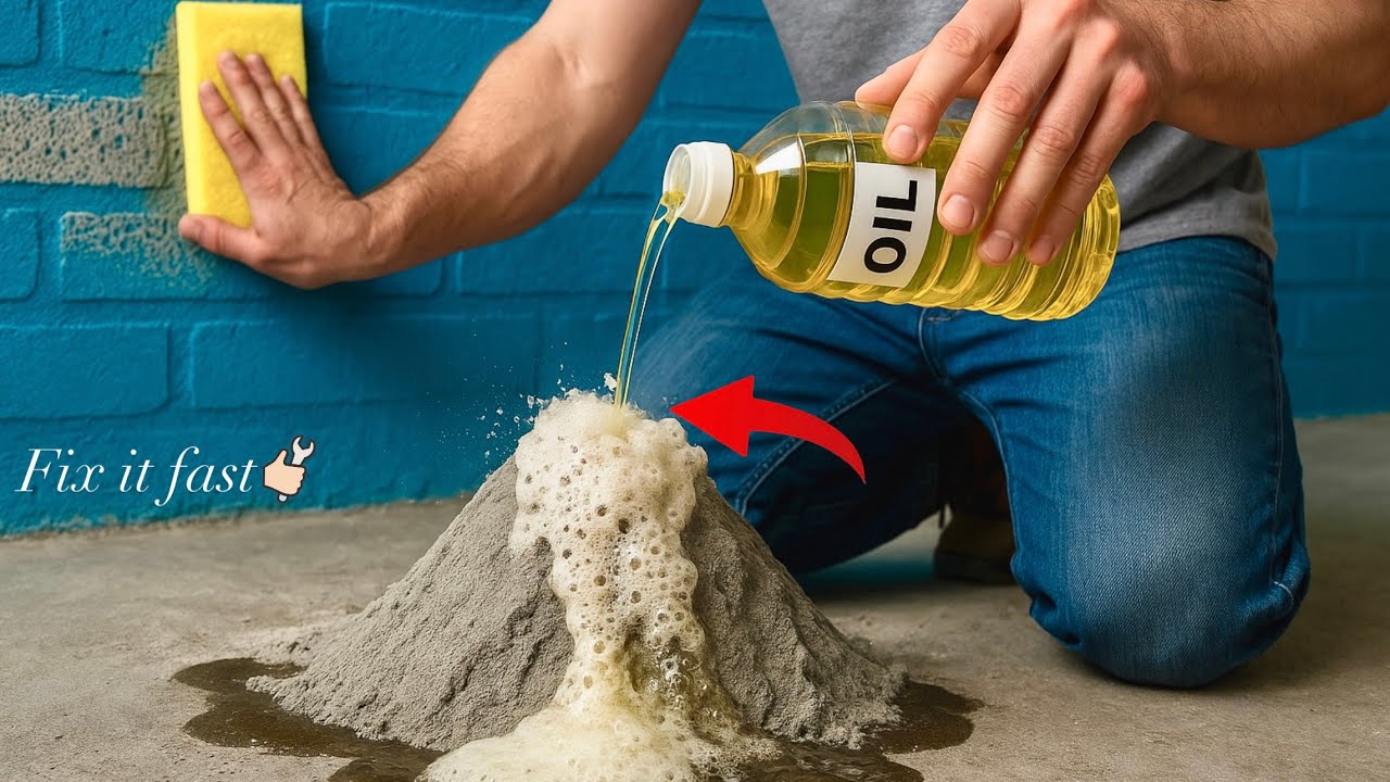 Even the RICH do it! Mix cooking oil with CEMENT – you'll be amazed ...