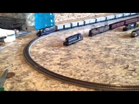 Z scale train layout - YouTube