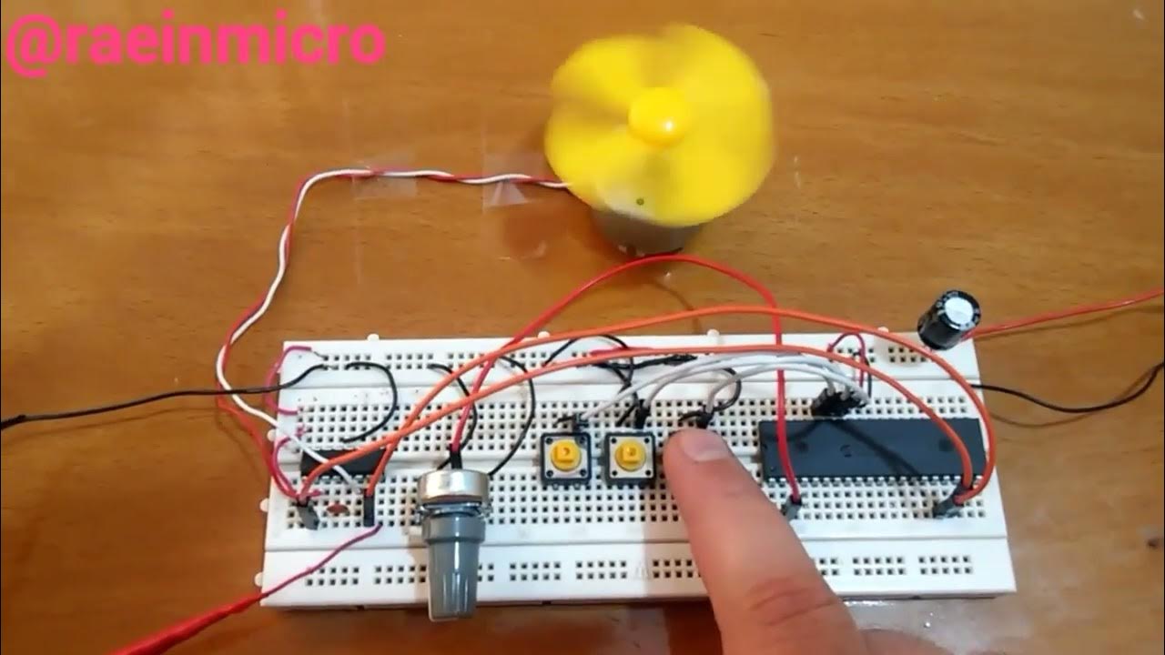 DC motor speed and direction control with PIC18F4550 and L293D driver IC - YouTube