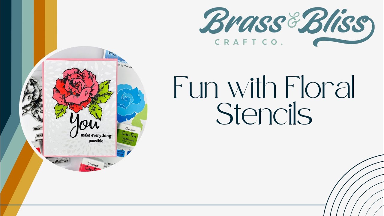 Card Making with Brass & Bliss: Fun with Floral Stencils - YouTube