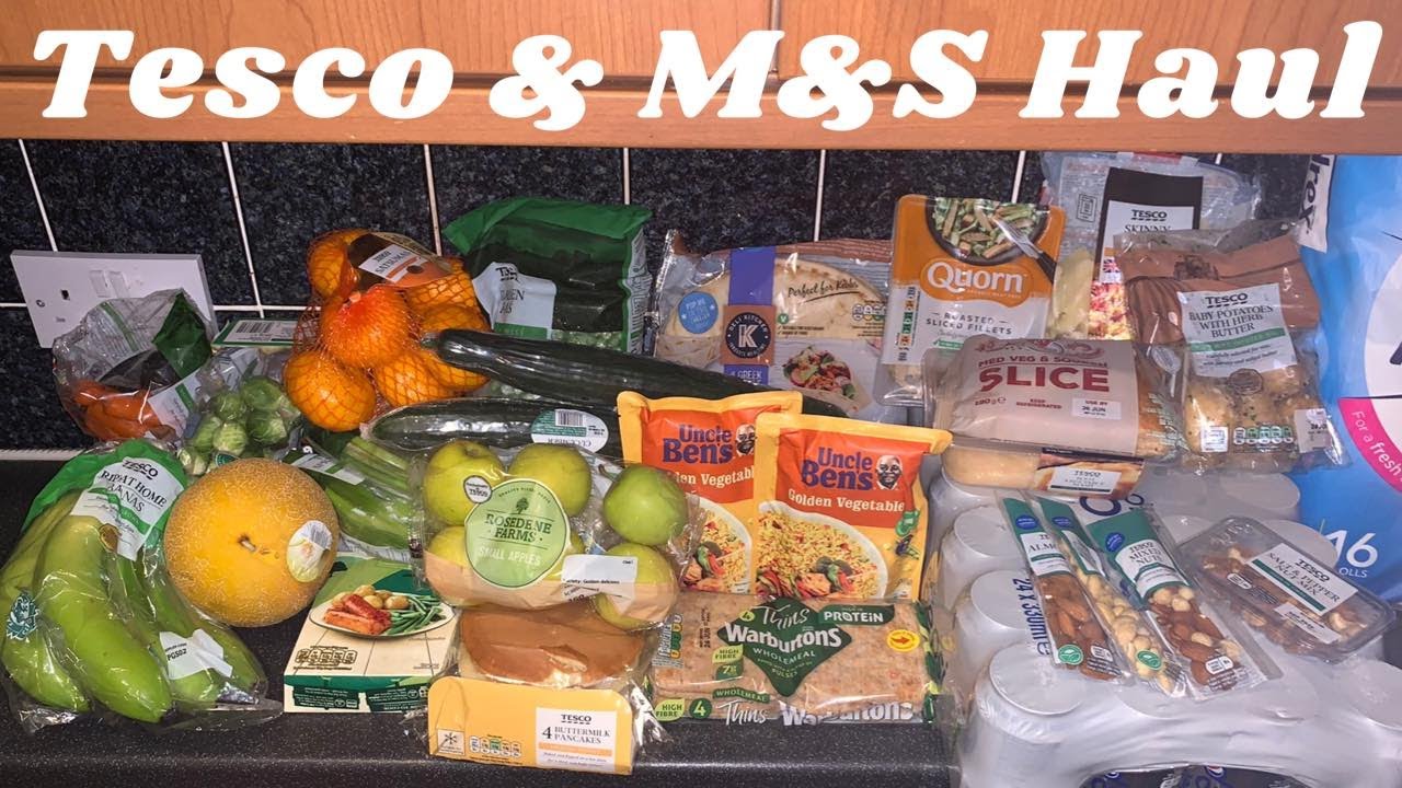 Small Tesco and M&S grocery shop - YouTube