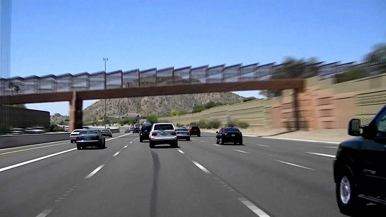 Arizona State Highway 51 Scottsdale to Downtown Phoenix - YouTube