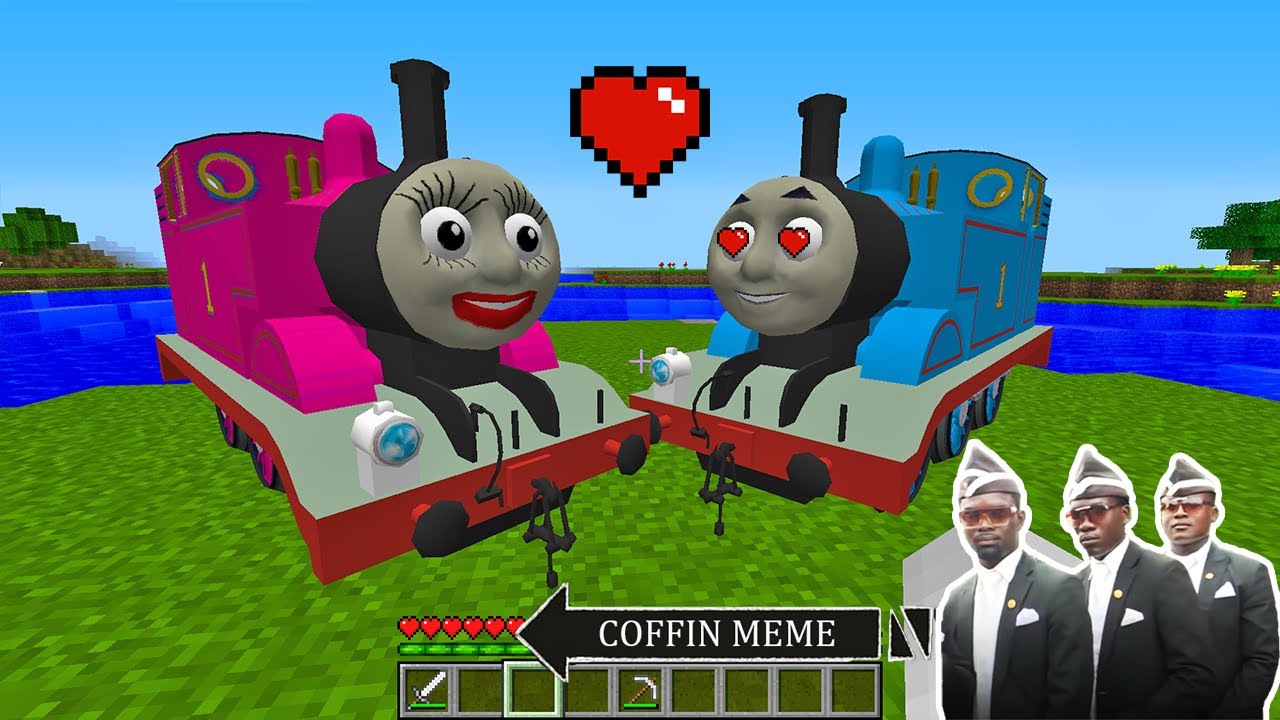 Thomas Loves Thomas Girl Tank Engine in Minecraft - Coffin Meme - YouTube