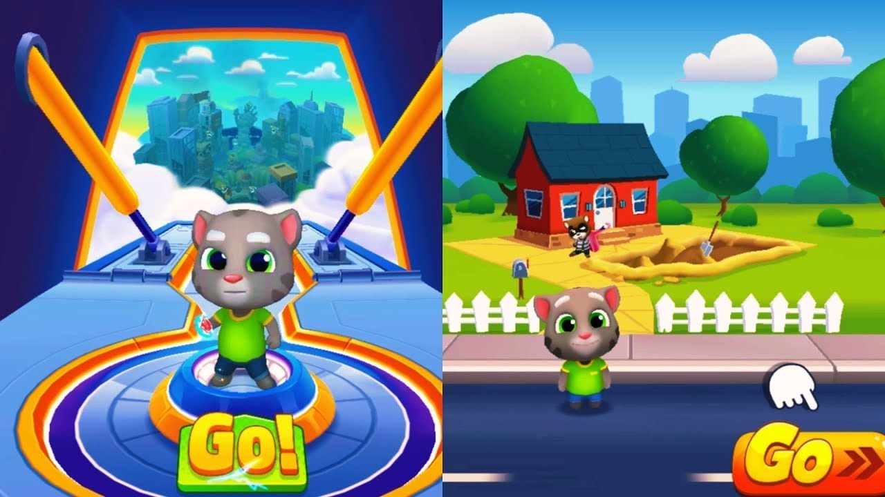 Talking Tom Hero Dash vs Talking Tom Gold Run Unlocks new map ...