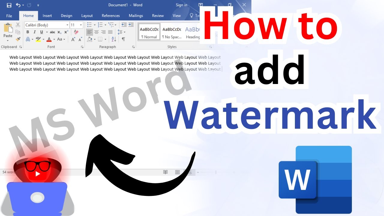 How to add watermark in MS Word? - YouTube