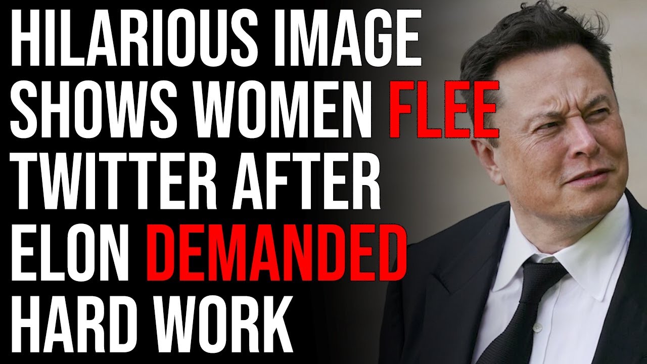Hilarious Image Shows Women FLEE Twitter After Elon Demanded Hard Work ...