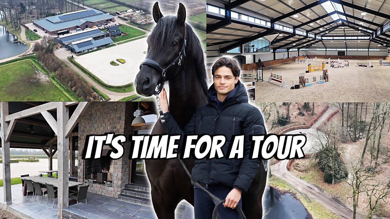 Tour of the new stables + update on the home horses - YouTube