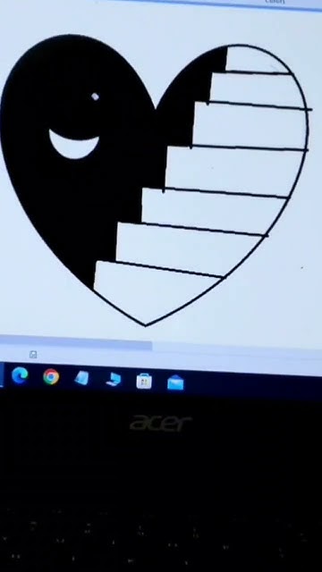 How to draw a simple logo in computer using Ms Paint (Painting...😄👍 ️ ...