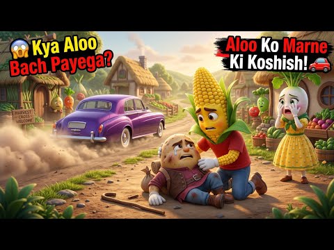 🚗 Aloo Ko Marne Ki Koshish! 😱 Kya Makai Aloo Ko Bachaa Payega? | Emotional Vegetable Village Story