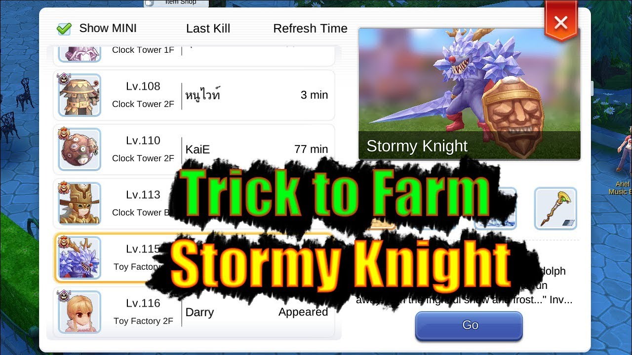 Ragnarok M Eternal Love Trick to Farm Stormy Knight MVP lvl 115 - YouTube