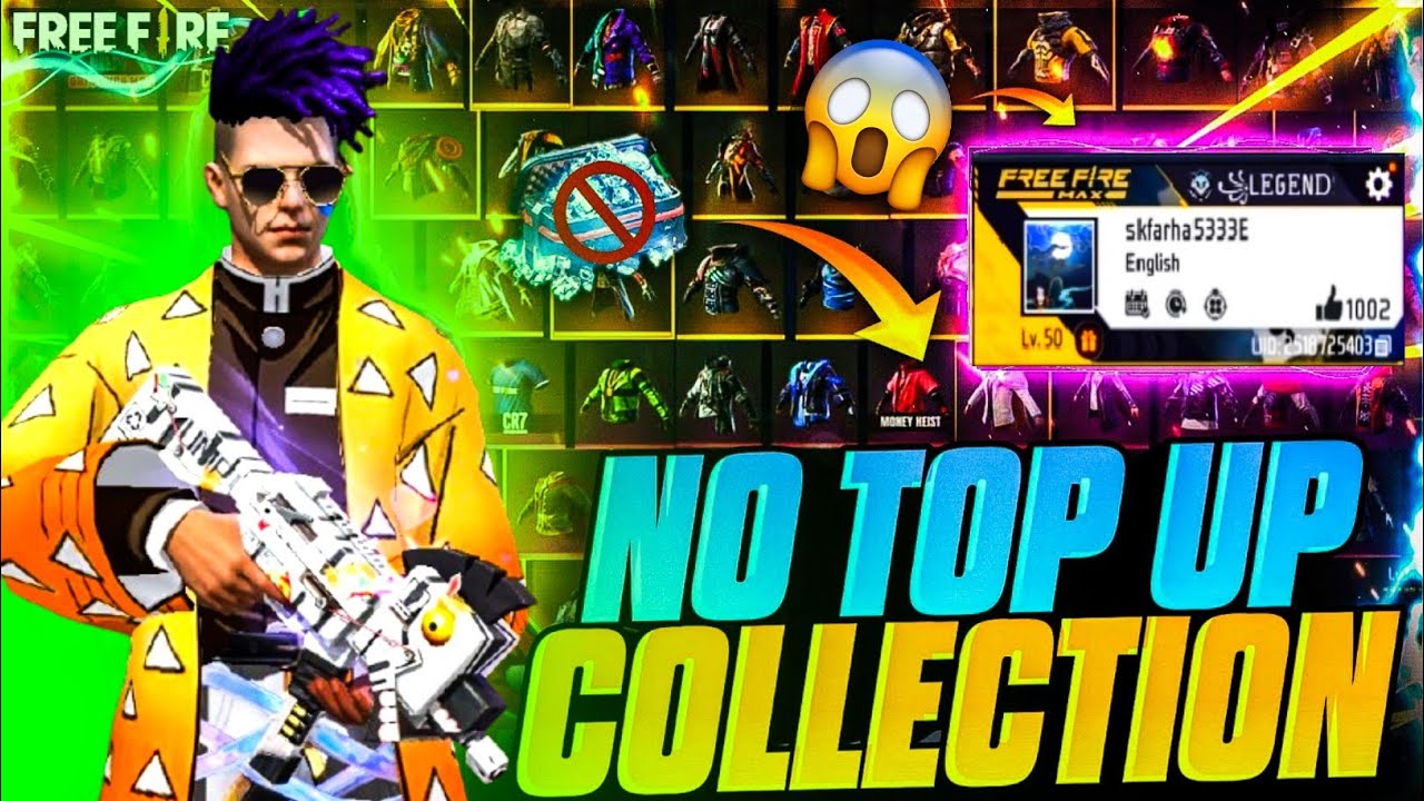 ff no top up collection😊 || ff best dress combination😱 #freefireindia # ...