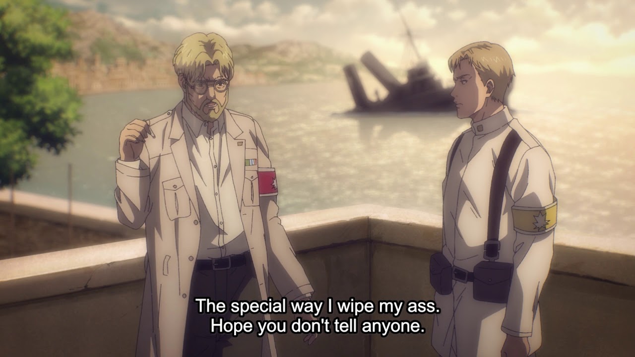 Zeke's big secret on wiping his a$$ | Attack On Titan Final Season ...