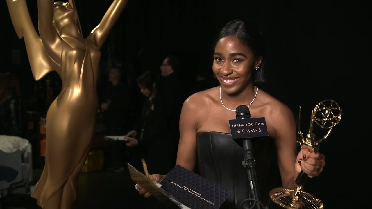 Ayo Edebiri: 75th Emmy Awards Thank You Cam - YouTube