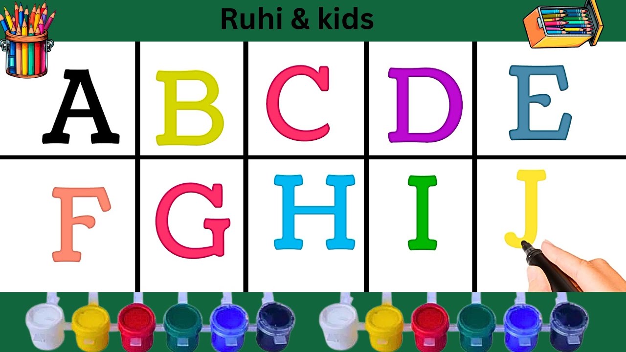 ABCD | ABCD Whiteboard Animation | A to Z Rhymes | ABCD एबीसीडी Rhymes ...