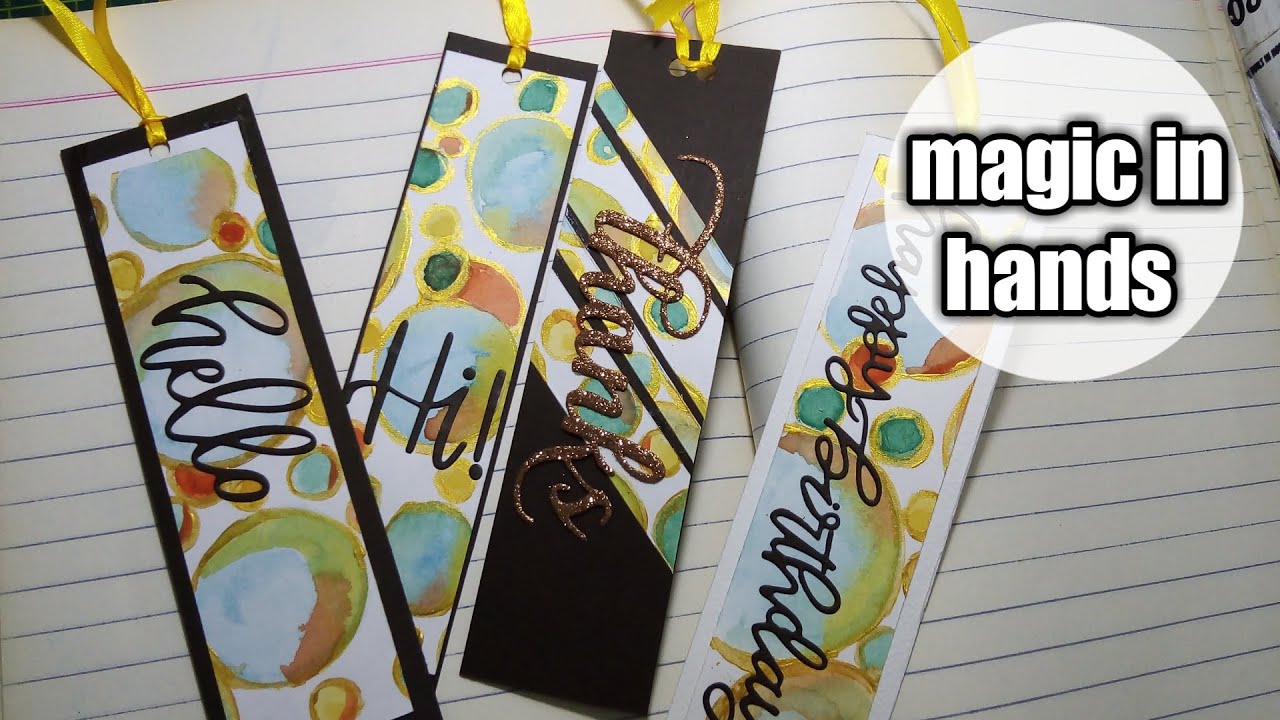 how to make handmade tags and bookmarks by magic in hands... - YouTube