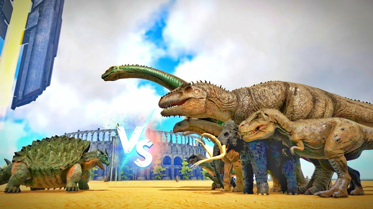TORTUGAR HULK TURTLE VS ARK Dino's | ARK Dino's Battle | DINOWORLD ...