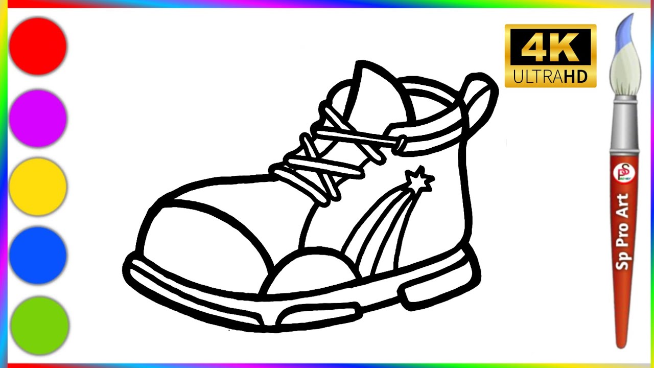 How to draw a Colorful Shoes || Shoes Drawing ,Painting and Coloring ...